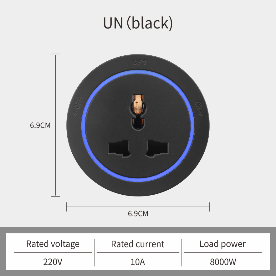 Movable Power Track Socket Modern Electric Wall Outlet with LED for ...