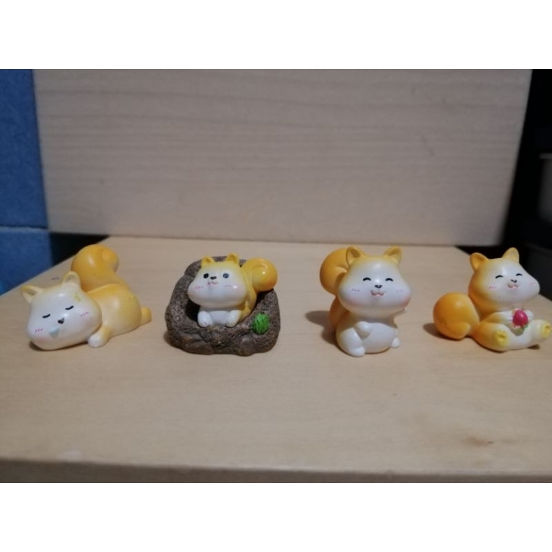 Shiba dog Figures 4 pcs set | Shopee Philippines