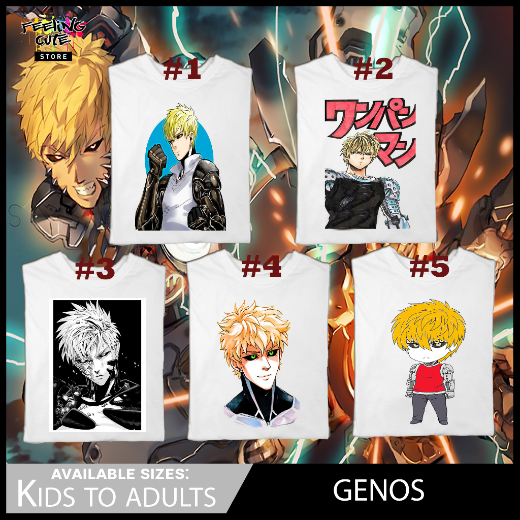 Genos One Punch Man Anime Shirt for Kids to Adults Unisex | Shopee ...