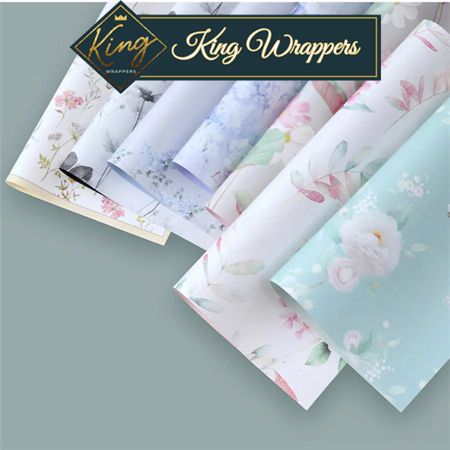 10pcs per pack Spring Waltz Design Flower Bouquet Wrapper Floral ...