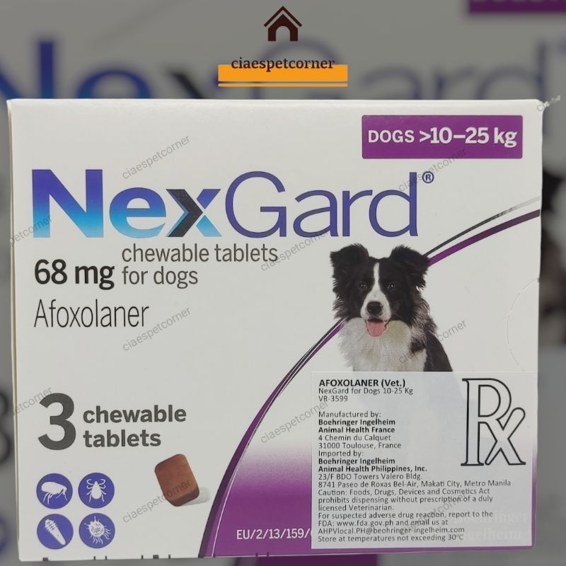 NexGard Chewable Tablet for Dog, Anti-Ticks&Fleas (with sticker ...
