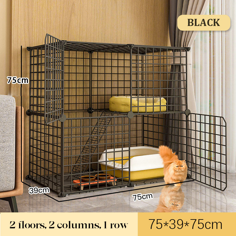 75*39*73cm cat cage stackable pet cage wardrobe free assembly cat cage | Shopee Philippines