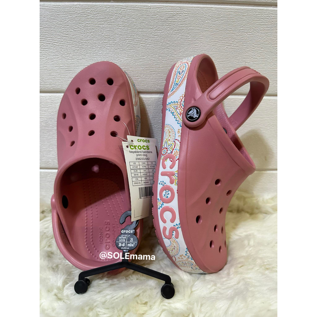 Crocs Bayaband Bandana Pink Print Clog Original LIMITED EDITION ...