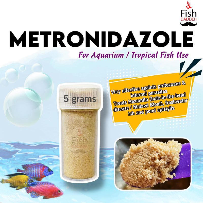 Aquarium Metronidazole Anti-Protozoan Fish Medication 5 grams | Shopee ...