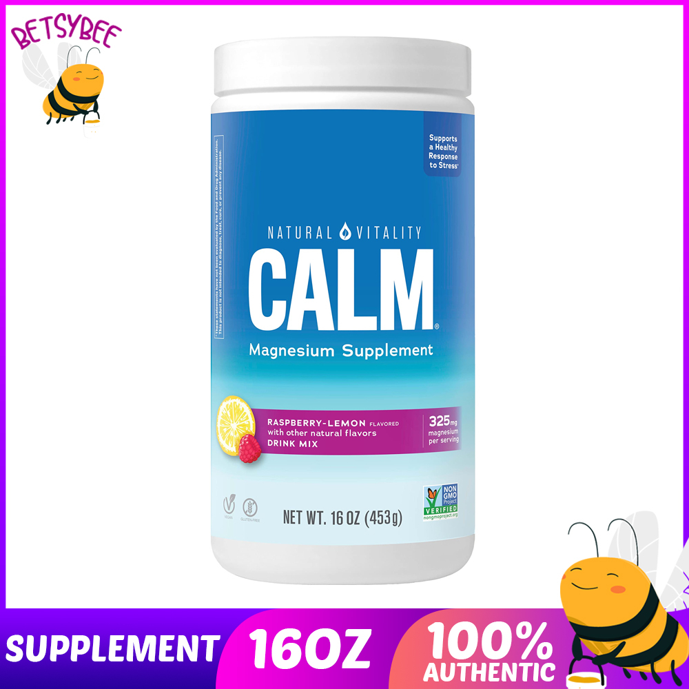 Natural Vitality Calm Magnesium Supplement Raspberry Lemon Flavor 453g ...
