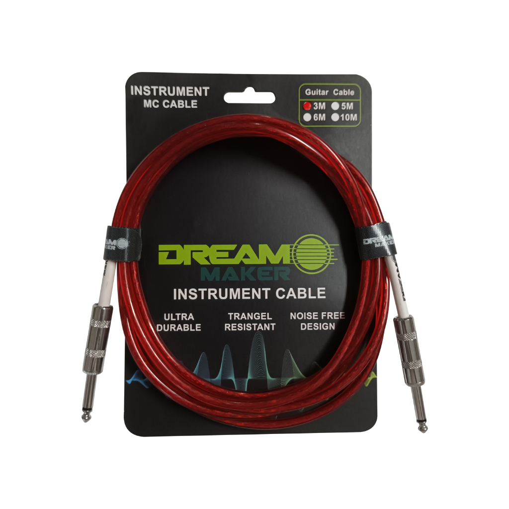 Dream Maker Guitar Cable Transparent 3m (Noise Free Design) | Shopee ...