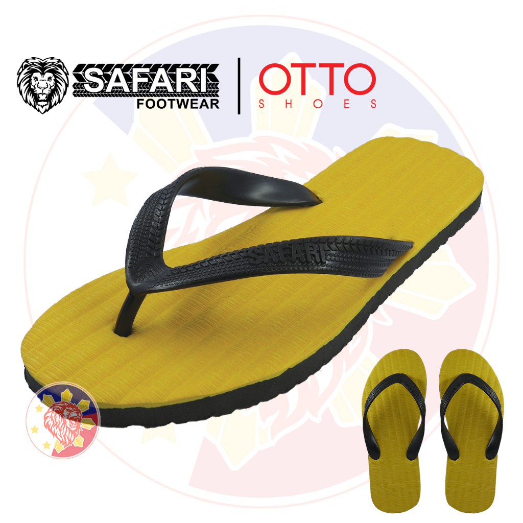 SAFARI Slippers (Yellow) Unisex | Marikina Made | American Sizes ...