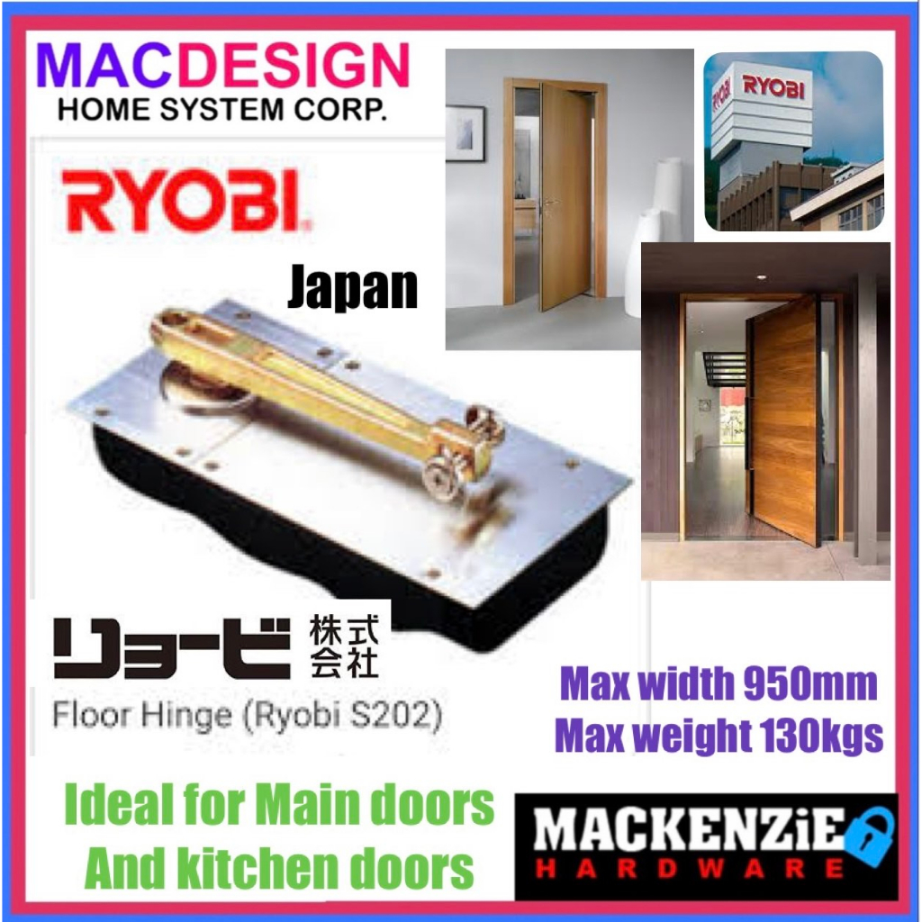 Ryobi Japan S202 Floor Hinge Heavy Duty Genuine product | Shopee ...