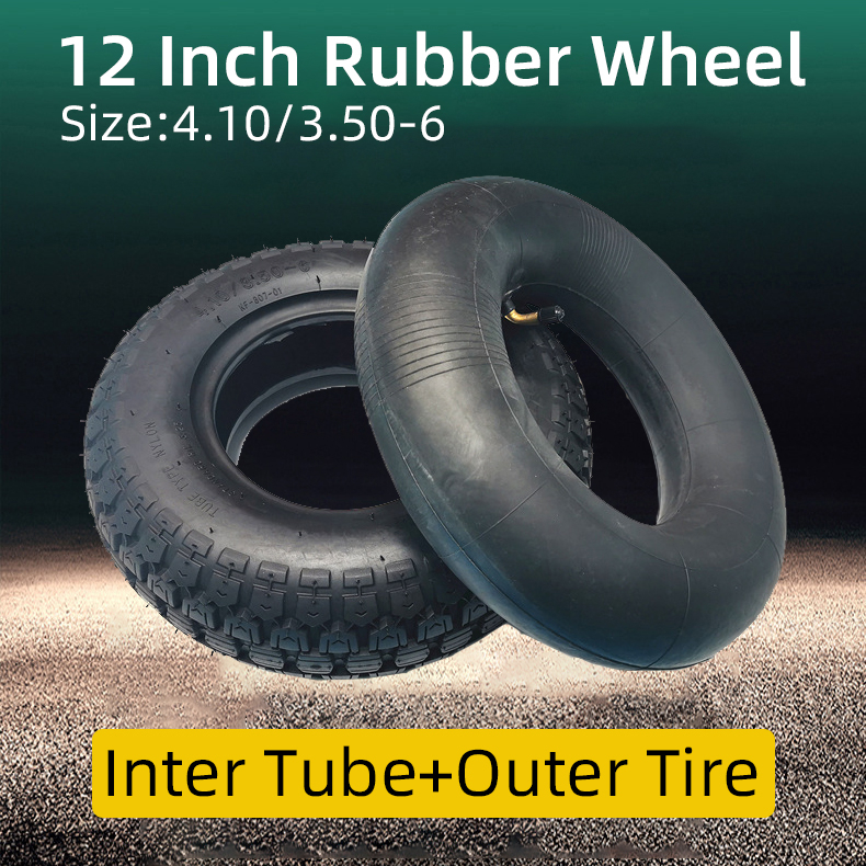 12 Inch Inflatable Caster Rubber Wheels Heavy Duty Push Cart Off-road ...