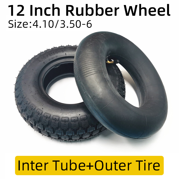 12 Inch Inflatable Caster Rubber Wheels Heavy Duty Push Cart Off-road ...