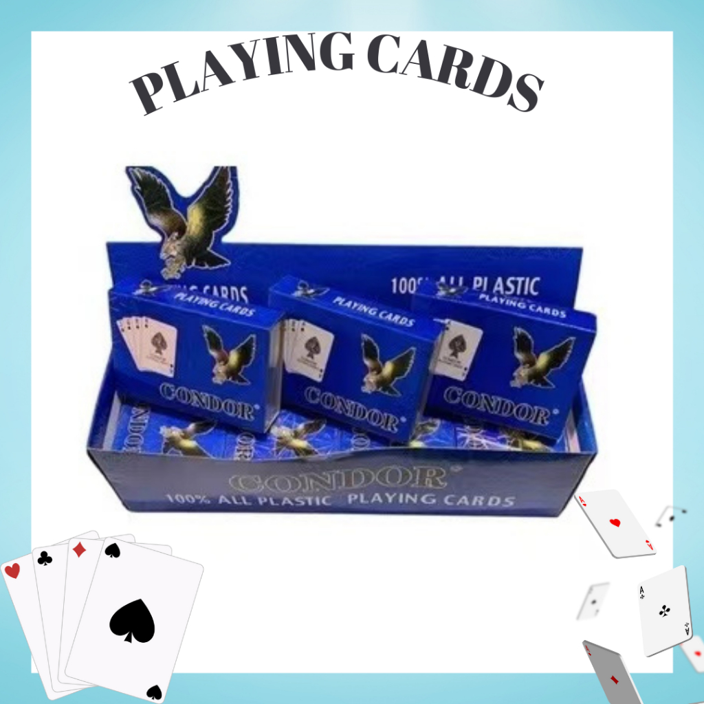Condor Playing Cards 100% all plastic 12pcs | Shopee Philippines