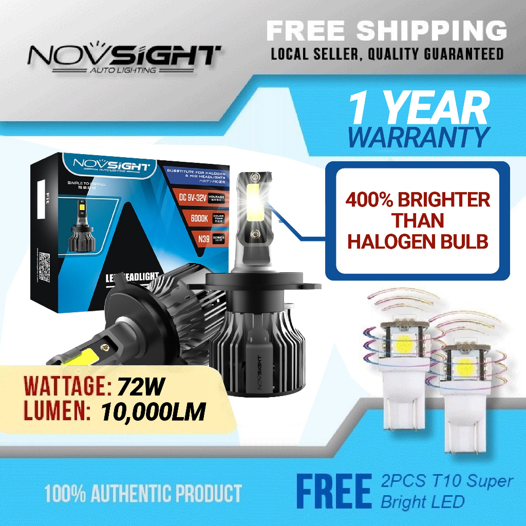 ORIGINAL NOVSIGHT H4 LED Headlight for Car H4 H7 H11 led Bulb 12V 72W 10000LM 6000K Headlamp 2 ...