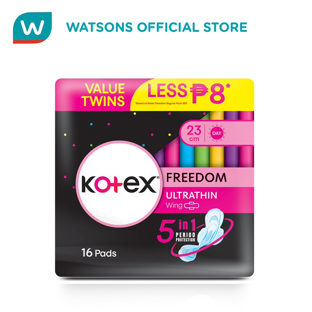 KOTEX Freedom Ultrathin Wings 23cm Twin Pack Promo | Shopee Philippines