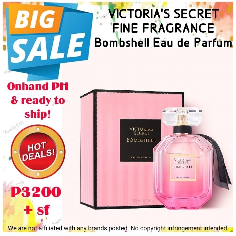 VICTORIA'S SECRET FINE FRAGRANCE Bombshell Eau de Parfum 3.4oz (100ml ...
