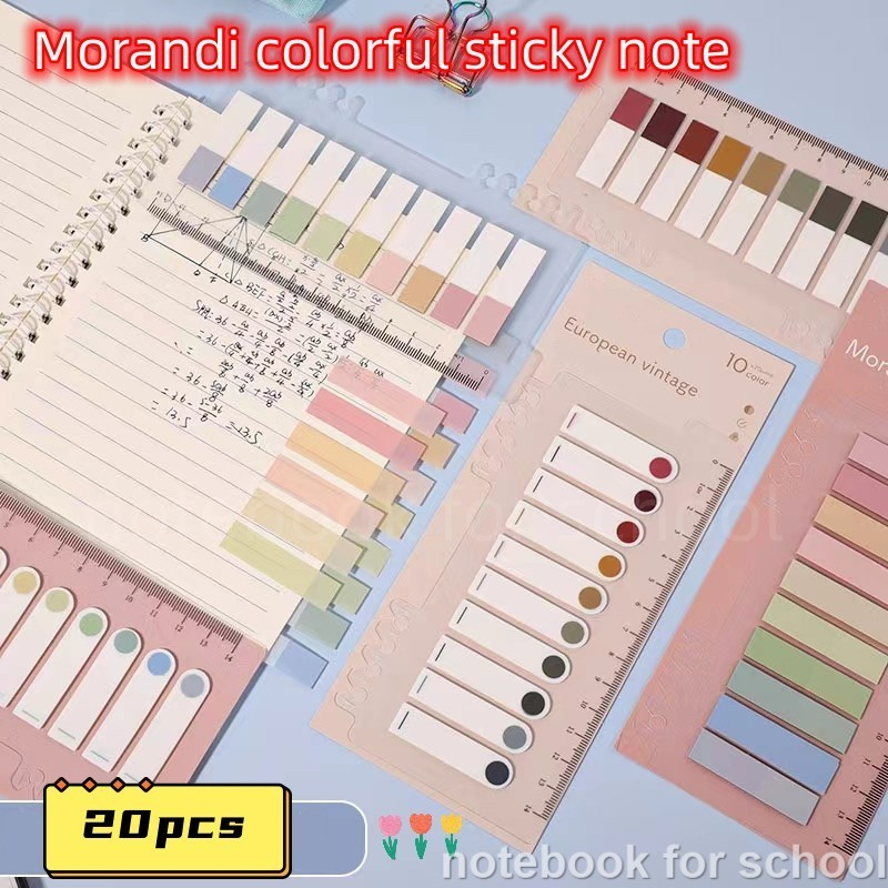 200pcs Colorful Sticky Notes Loose Leaf PVC Label Index Solid Color ...