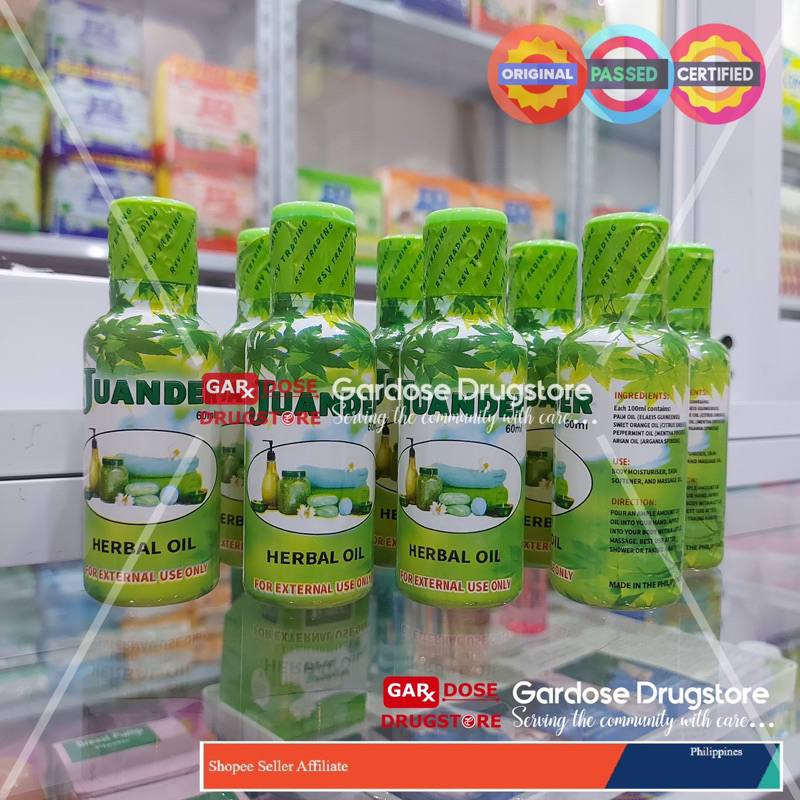 [𝗟𝗶𝗰𝗲𝗻𝘀𝗲𝗱 𝗗𝗿𝘂𝗴𝘀𝘁𝗼𝗿𝗲] Juander Herbal Oil 60mL [RSV] | Shopee Philippines