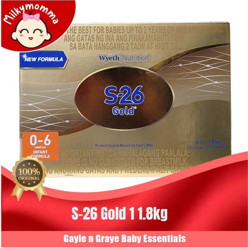 S-26 Gold 0-6 Months 1.8kg. 0-6months Infant Formula Milk S26 | Shopee Philippines