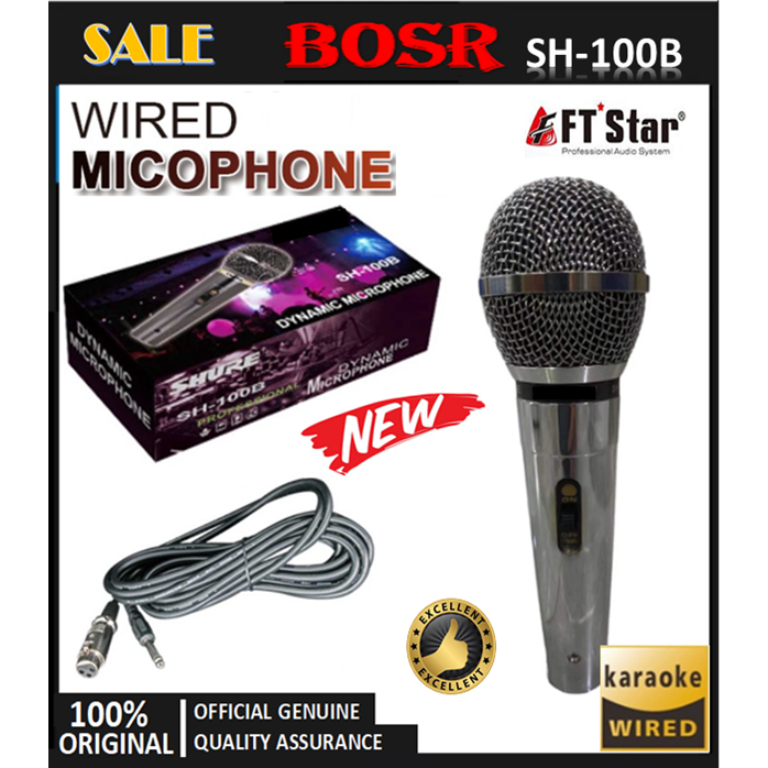 SH-100B Dynamic Vocal Wired Microphone | Shopee Philippines