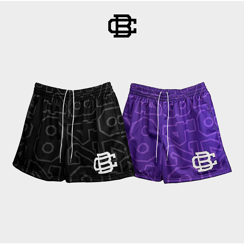 Beyond the Court - 8.24 Black & Purple "LOGO" Mesh Shorts Collection ...