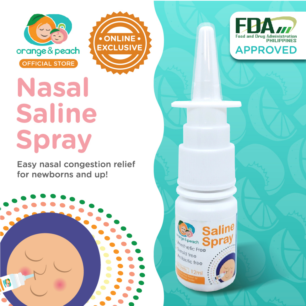 Orange and Peach Nasal Saline Spray Salt Water Solution | Shopee ...