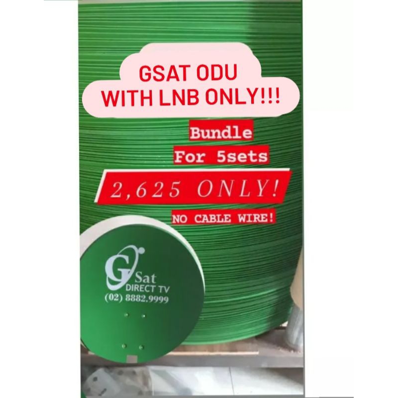 Gsat ODU Only bundle for 5sets W/LNB and No Cable wire | Shopee Philippines