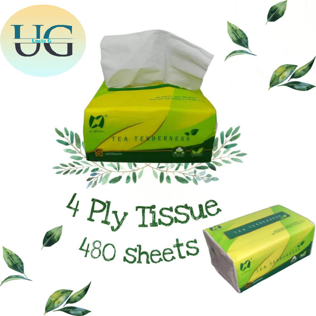 Uncle G (480 sheets x 1PCS Tissue Cleaning Tissue Paper Soft And Moist ...