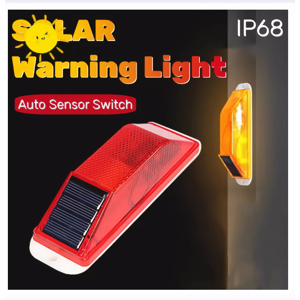 SN 2pc Warning Light blinker solar warning lights strobe warning decice ...