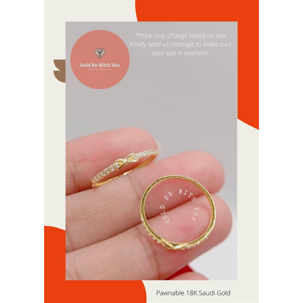 Pawnable 18k Saudi Gold Forever Ring | Shopee Philippines