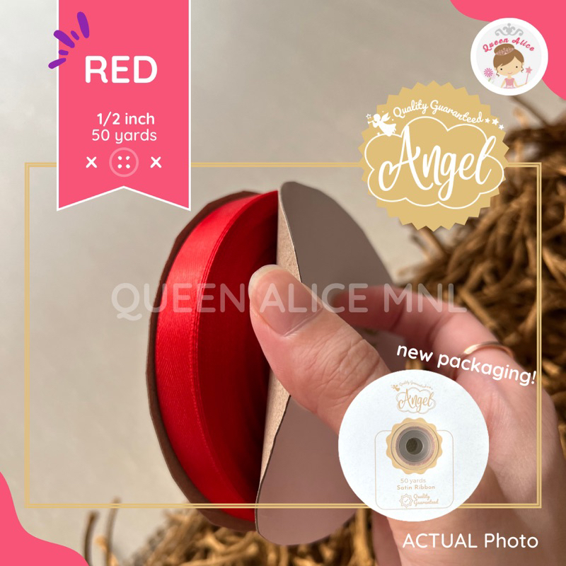 ANGEL Satin Ribbon Double-Edge 1/2 inch 50yds (12mm width) QUALITY ...