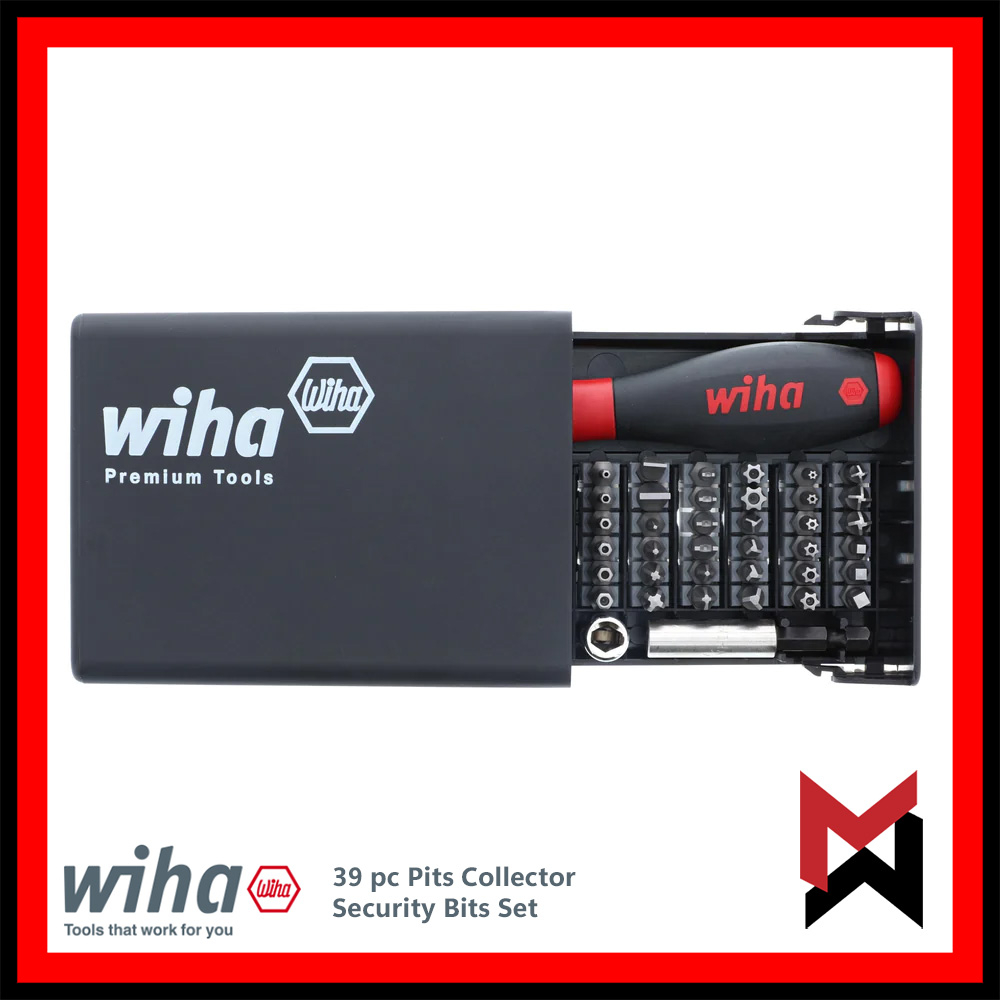 Wiha - Security Bit Set - 39 pc Bits Collector Security Bits Set ...