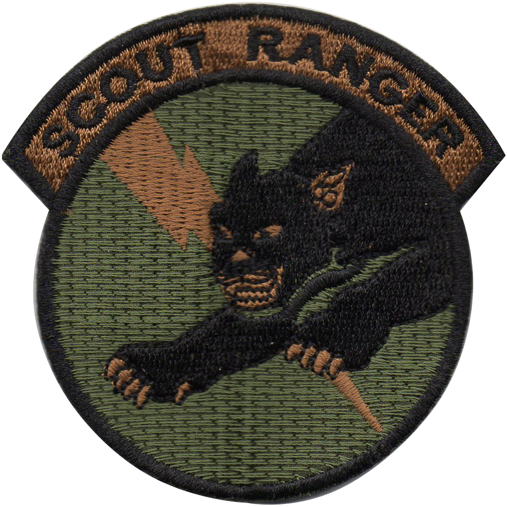RANGER PATCH (COLORED / SUBDUED) WITH VELCRO, TAB RED / SUBDUED WITH ...