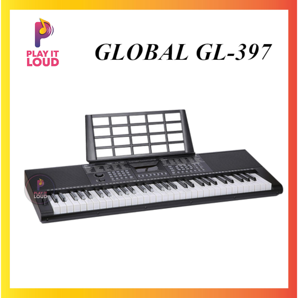 GLOBAL GL-397 ELECTRONIC KEYBOARD 61 key | Shopee Philippines