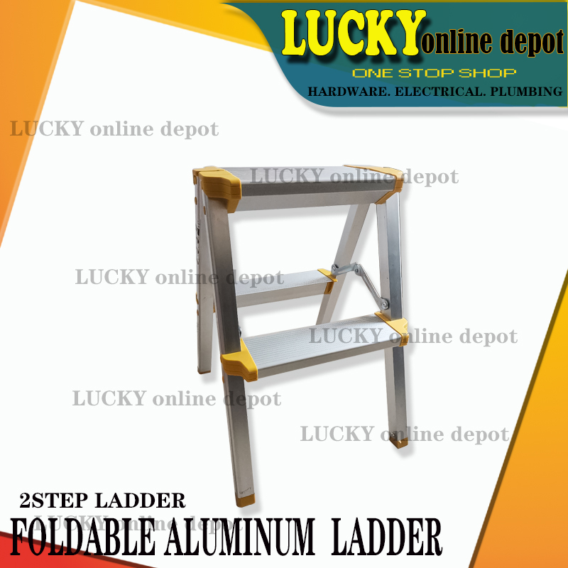 FOLDABLE 2 STEPS ALUMINUM LADDER | Shopee Philippines