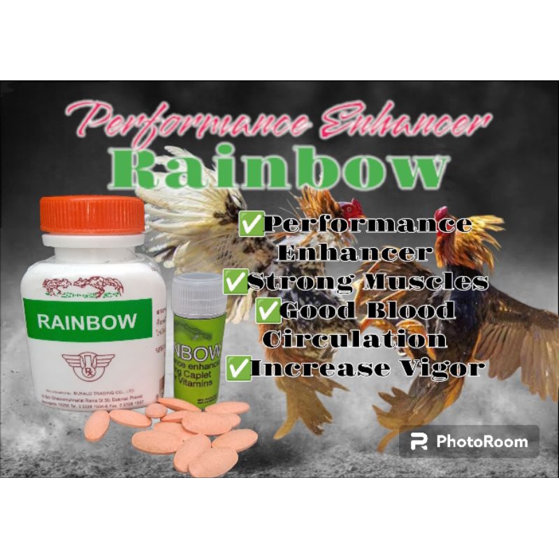 rainbow ometol super Caplet 10pcs for fighting cocks (conditioning ...