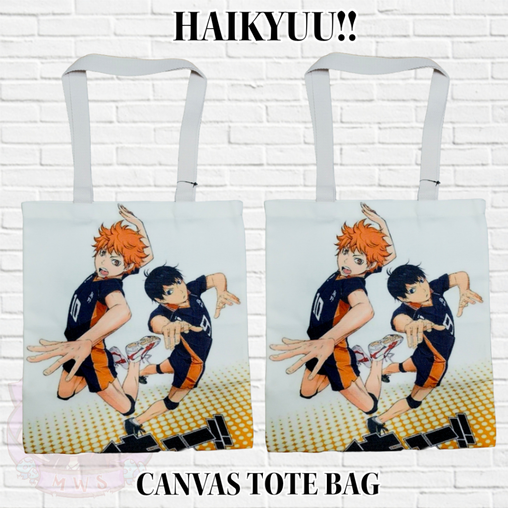 Haikyuu!! Tobio Kageyama Shoyo Hinata Anime Canvas Tote Bag | Shopee ...