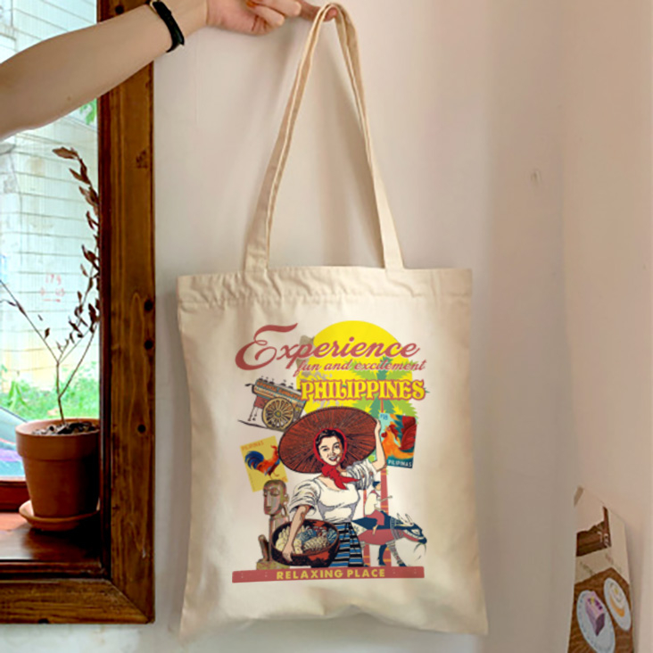 Comic Art Design Bags Fashion Canvas Tote Bag White Canvas Shoulder Bag ...