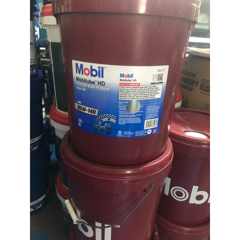 MOBIL Mobilube HD Plus 85w-140 GEAR OIL Premium Multi-purpose 20 liters ...