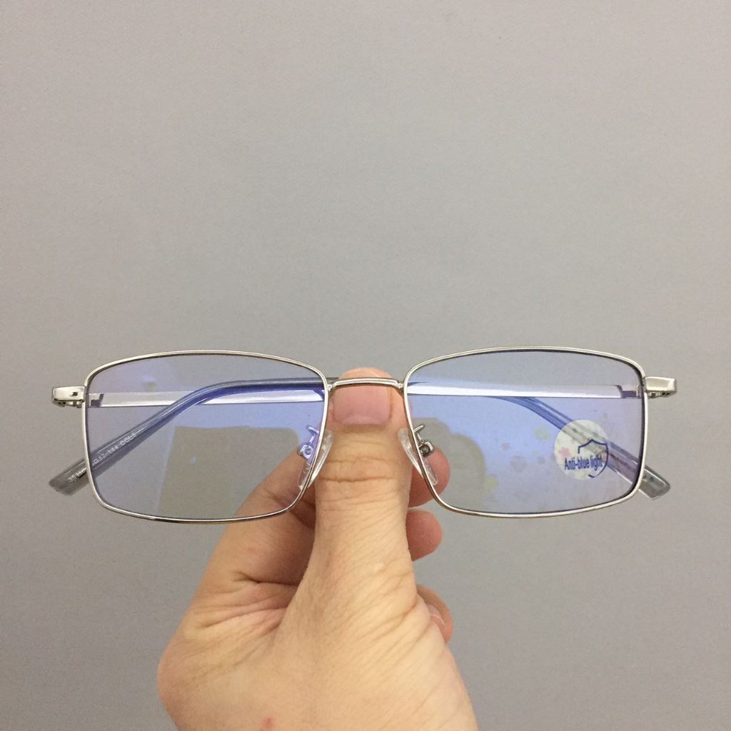 rectangle metal frame anti blue light radhiation eyeglass for unisex ...