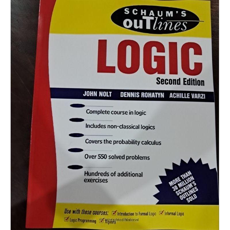 Schaums Oultines Logic Second edition onhand | Shopee Philippines