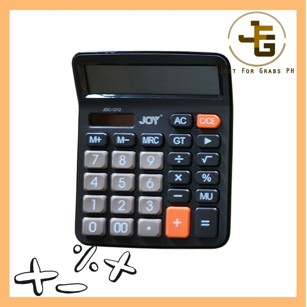 Joy Medium Sized Desktop Calculator 12 Digits Dual Power DC1212 ...