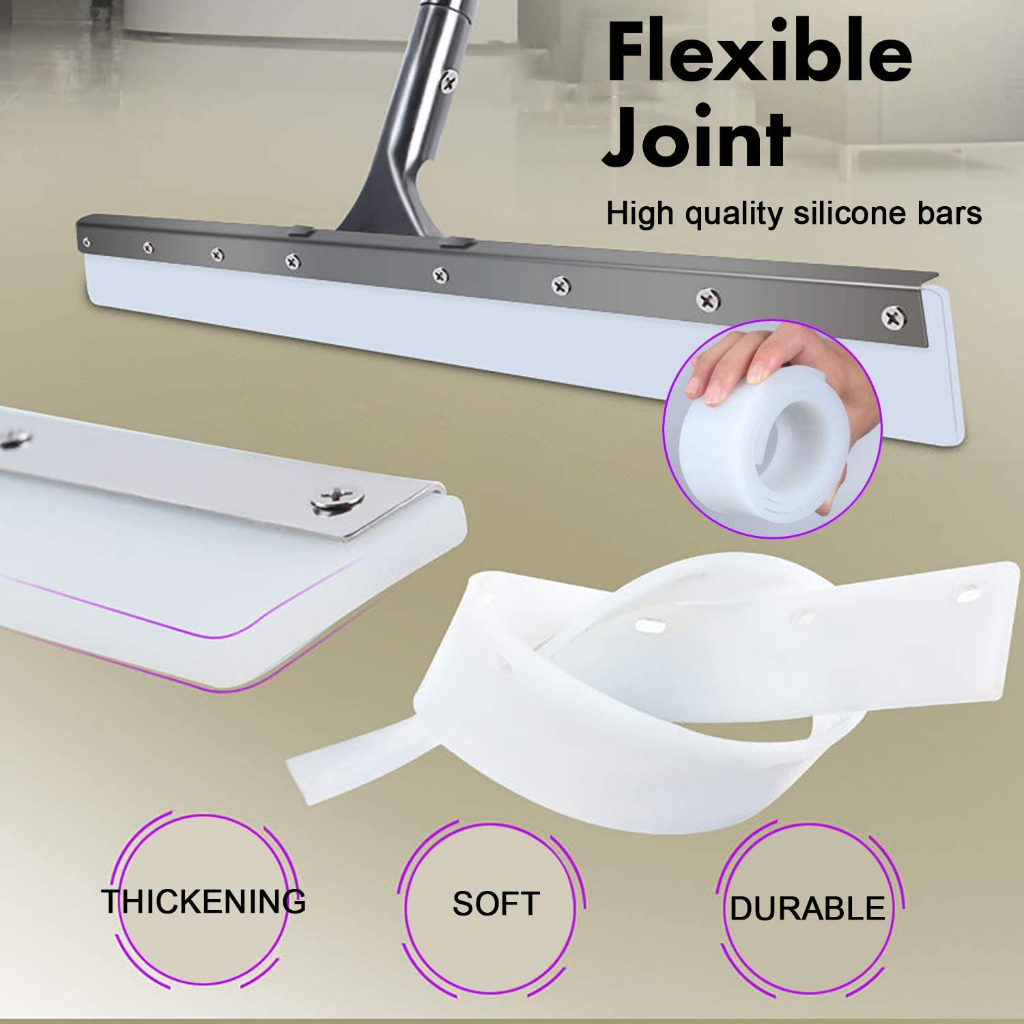 Rubber/Silicone Blade for Heavy-Duty Floor Squeegee Replacement Refill ...