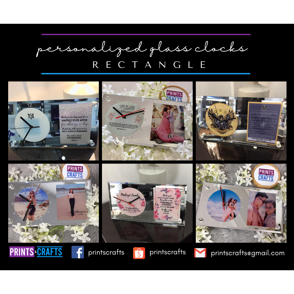 Personalized Glass Clock (souvenir, gifts, plaque, and others) | Shopee ...