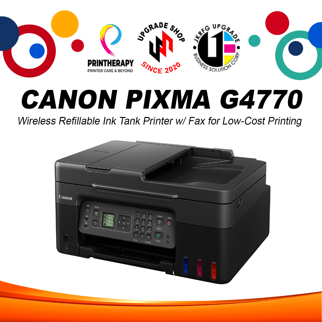 Canon PIXMA G4770 Wireless Refillable Ink Tank Printer with Fax for Low ...