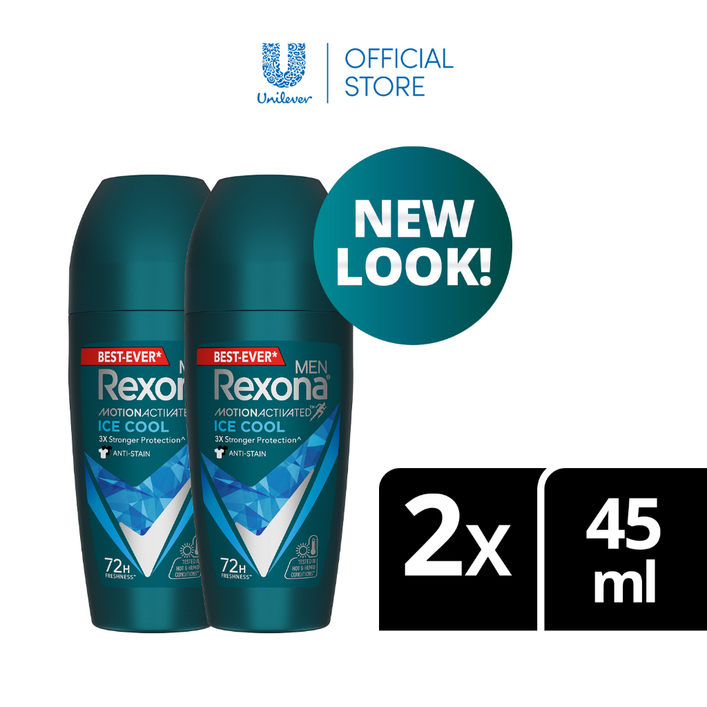 Rexona Men Motionsense Roll On Deodorant Ice Cool 45ml x2 | Shopee Philippines