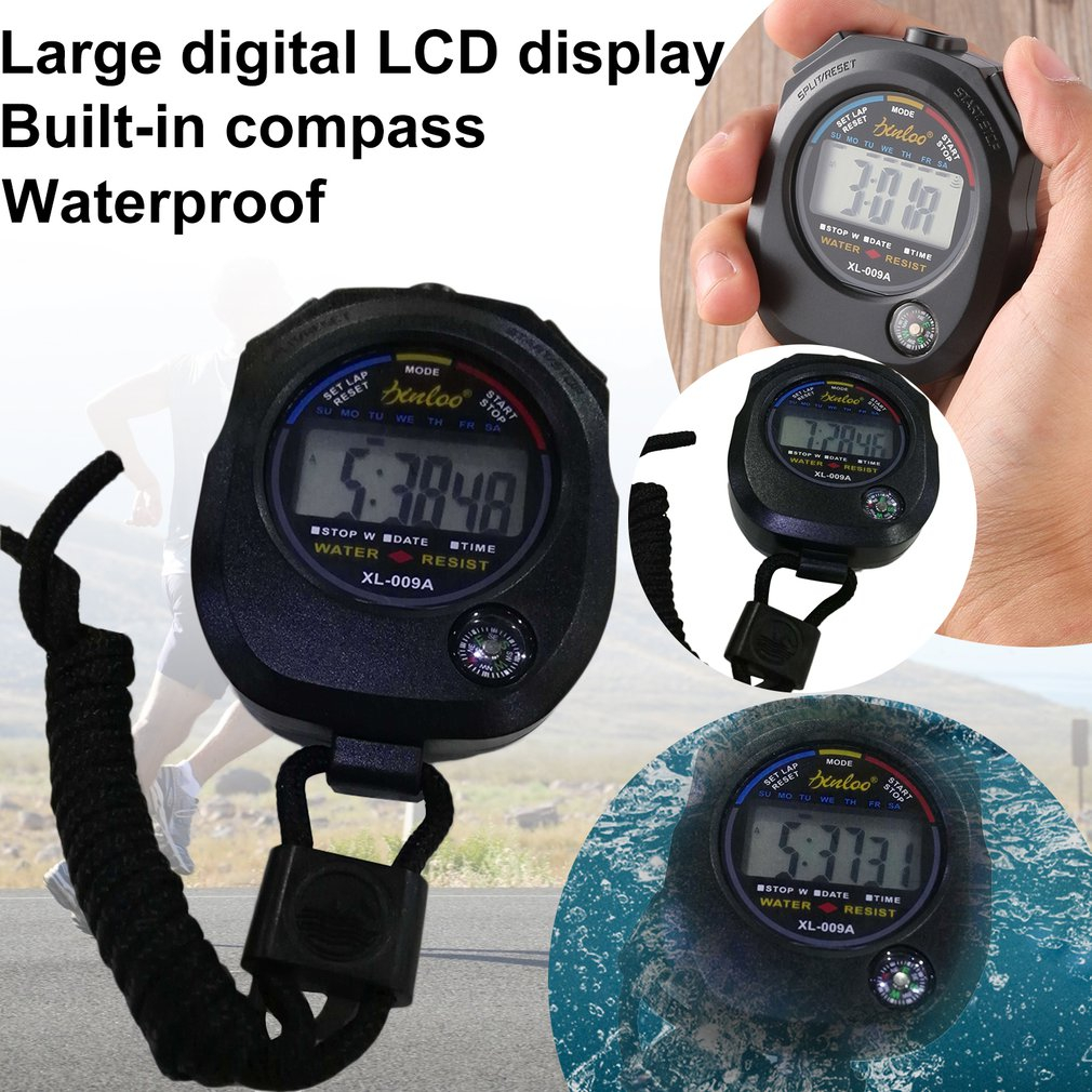 Digital Stopwatch Handheld LCD Stopwatch Sports Timer Equipment Sports ...