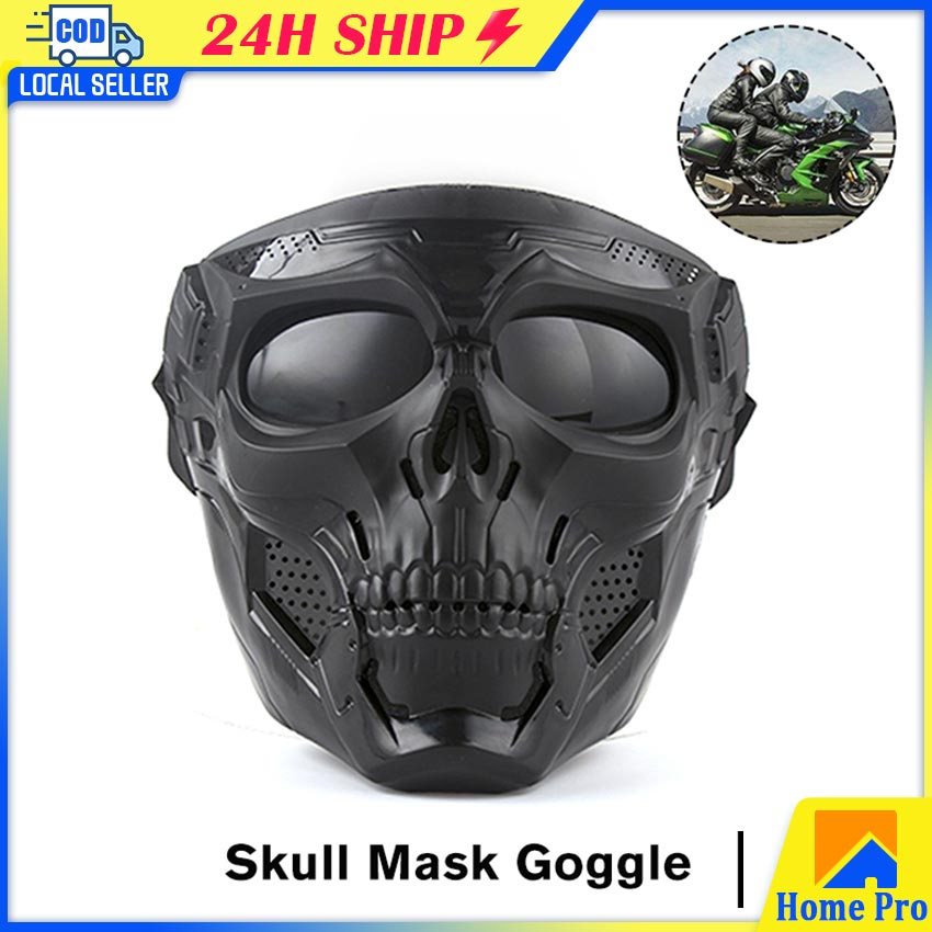 Motorcycle Goggles Mask COOL Skull Riding Face Mask Unisex Tactical ...