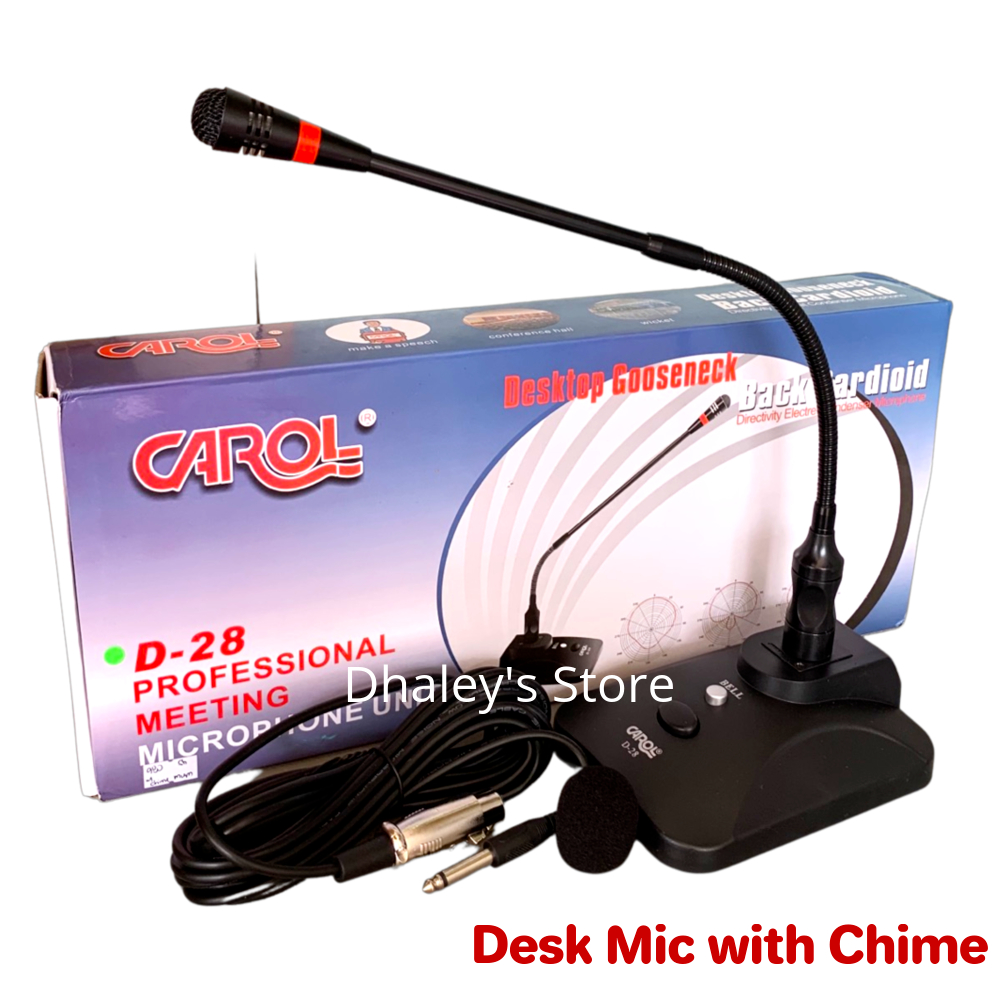 Carol Desk Microphone with Chime Class A D-26 Gooseneck Mic Condenser ...