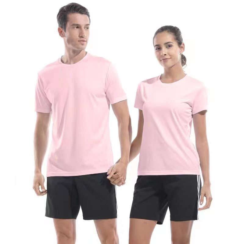 SIMPLE ACTIVE drifit t-shirt Unisex LIGHT PINK color round neck T-shirt ...