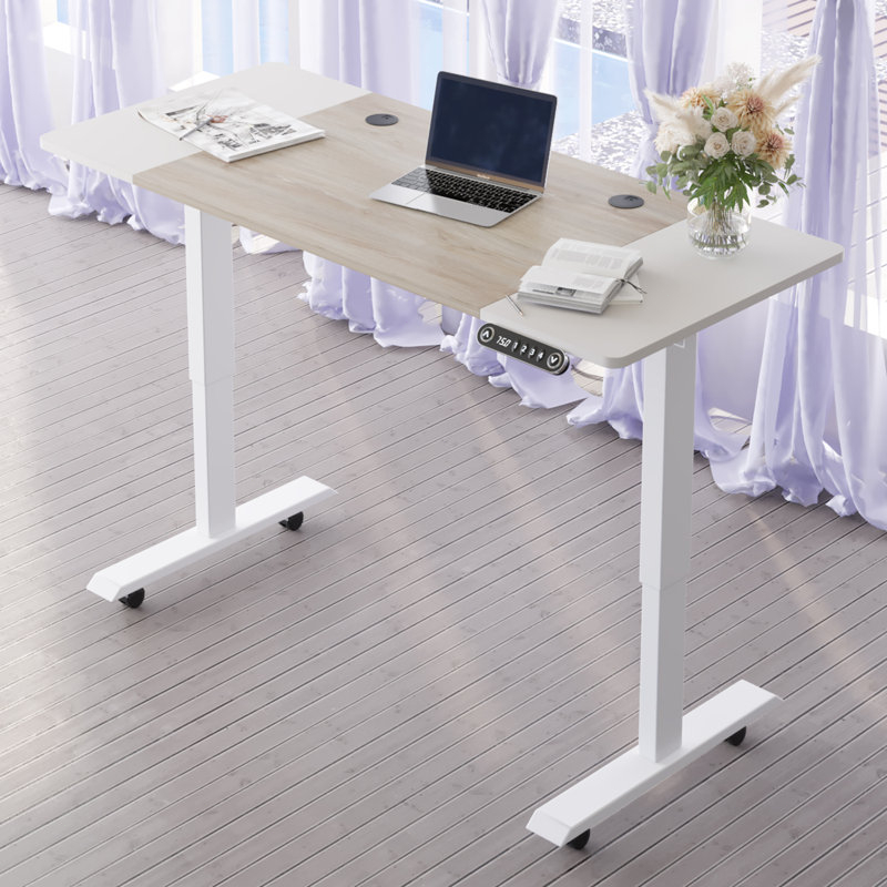 Mxtark 1.4M Electric Standing Desk Table Adjustable Height Memory ...