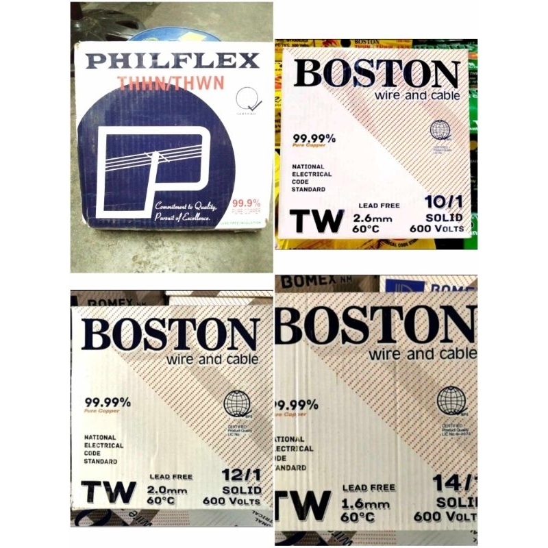 per box(150meters) Original Boston/Philflex TW Solid Wire AWG 100% pure ...